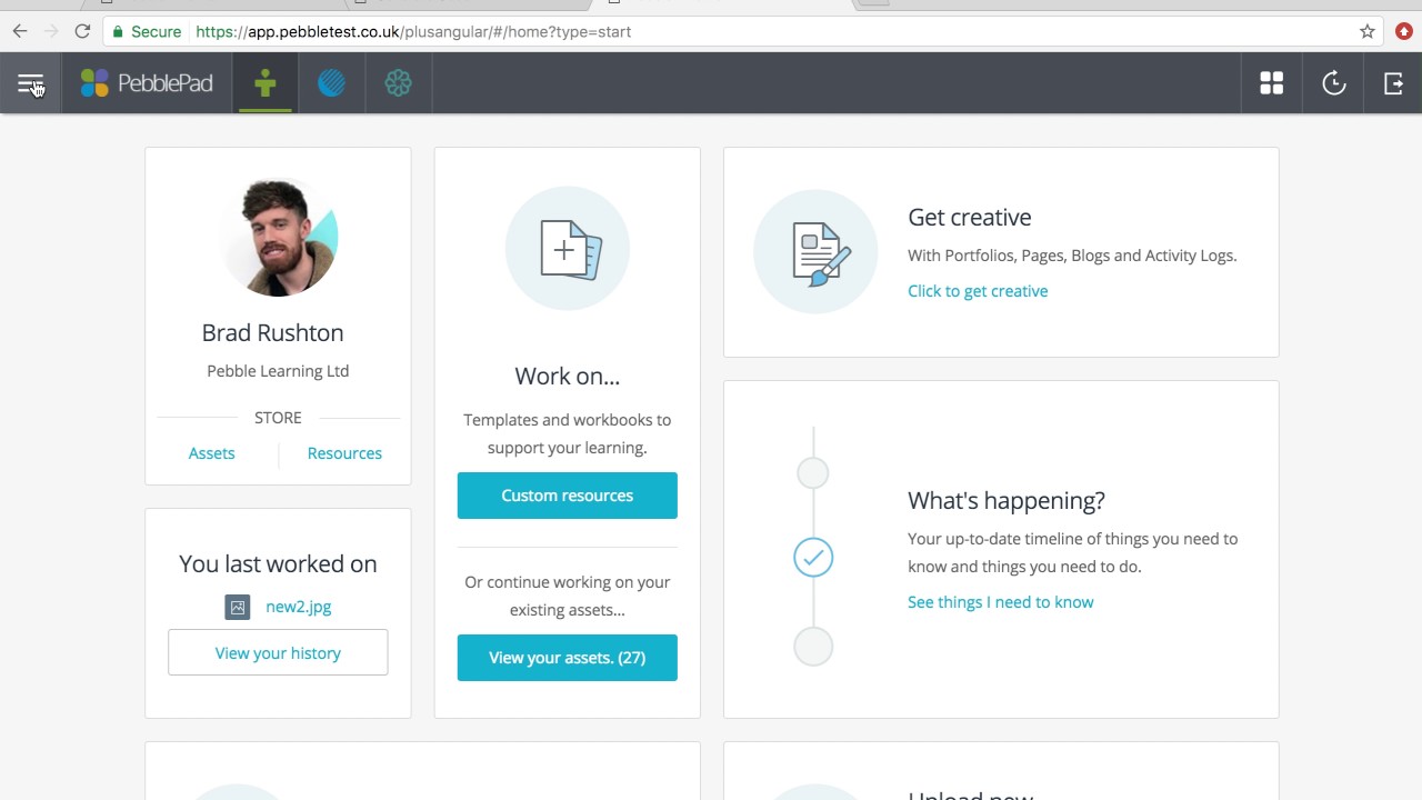 Linking V5 accounts in PebblePad