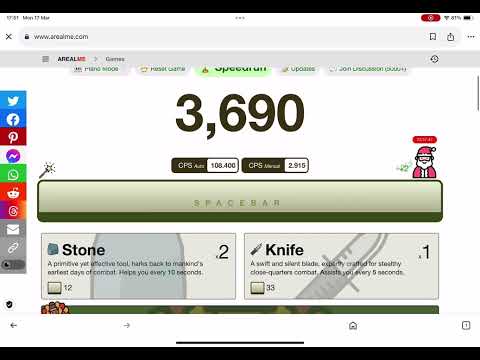 Playing spacebar clicker