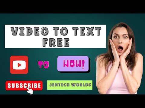 OMG 🔥How to Convert Video to Text - 100% FREE & No Time Limits #jentechworlds