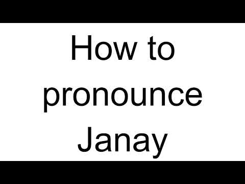 How to Pronounce Janay (English)