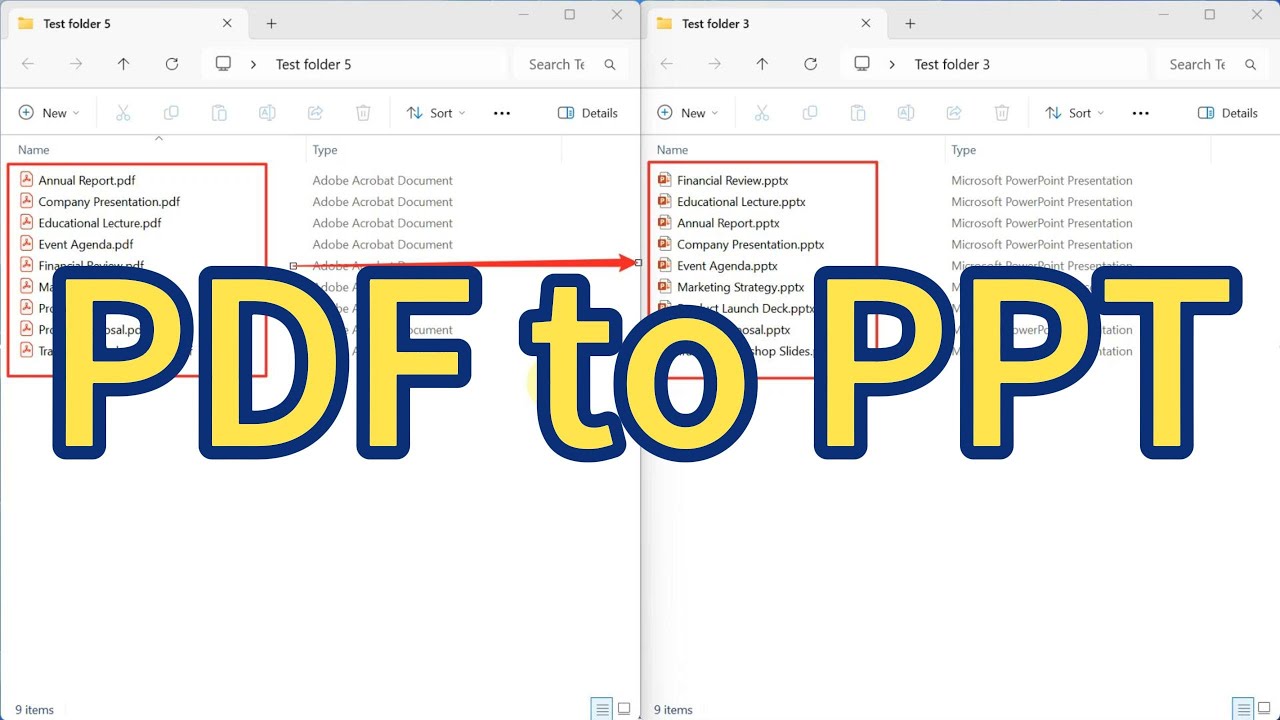 Batch conversion of hundreds of PDF files to PPTX slides