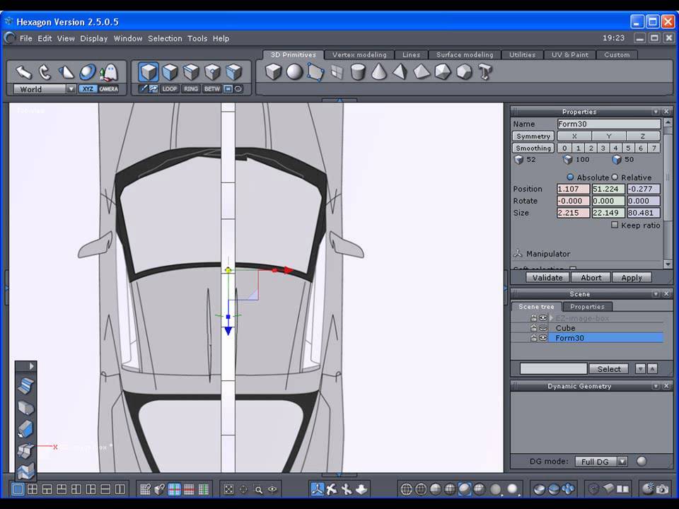 quick basic box modeling a car