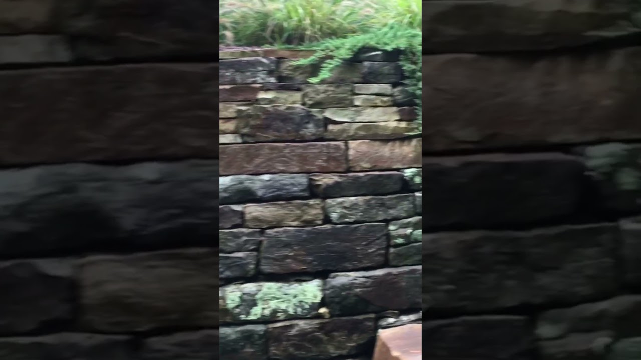 Natural Stone Retaining  Wall. #hardscape #naturalstone