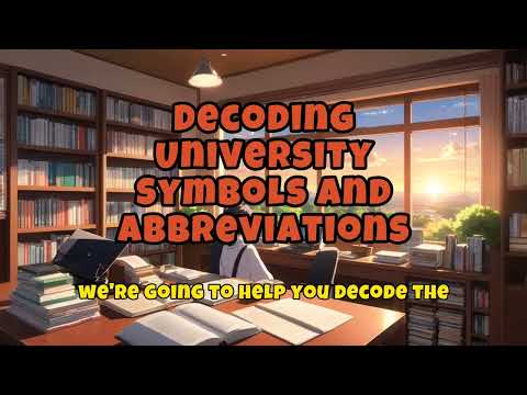 Decoding University Symbols and Abbreviations