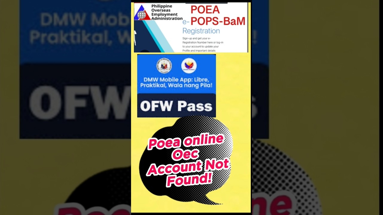 Fix Oec account problem#ofwworldwide #howto #poea #ofwpinoy