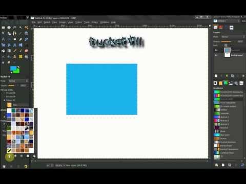 Bucket fill tool PART 1 - GIMP Beginners' Guide ep53 Video Lecture - A ...