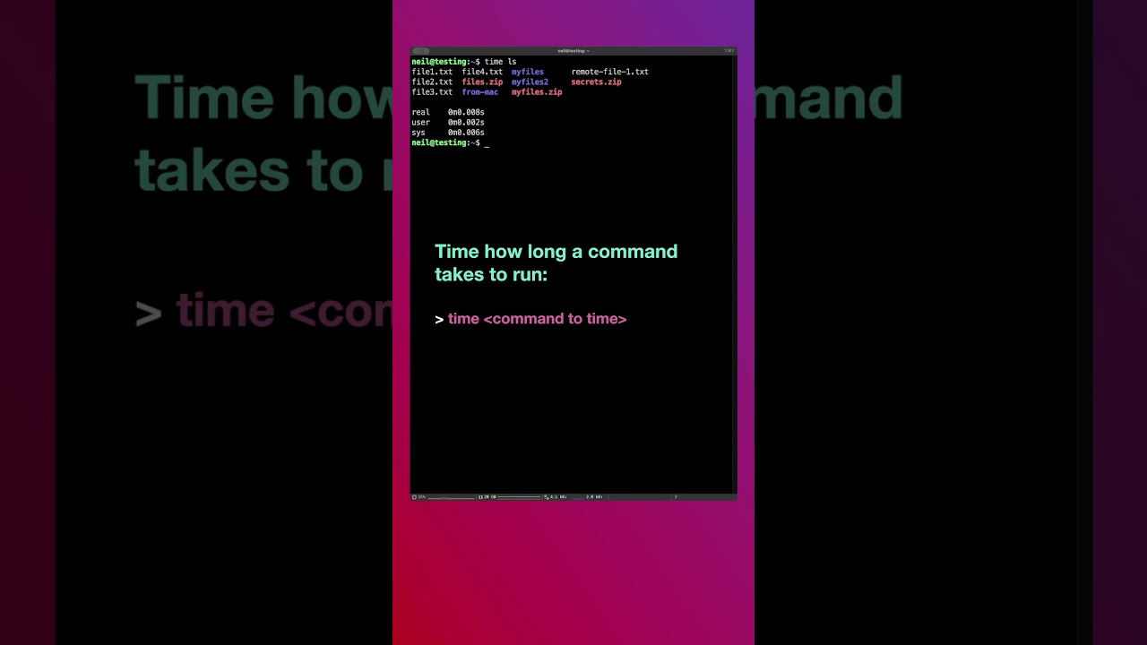 How to use the time command on Linux