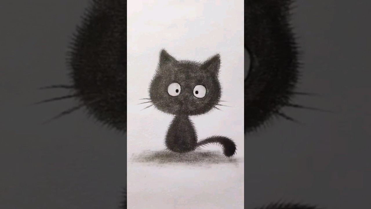 Gatito gótico #arte #viral #mix