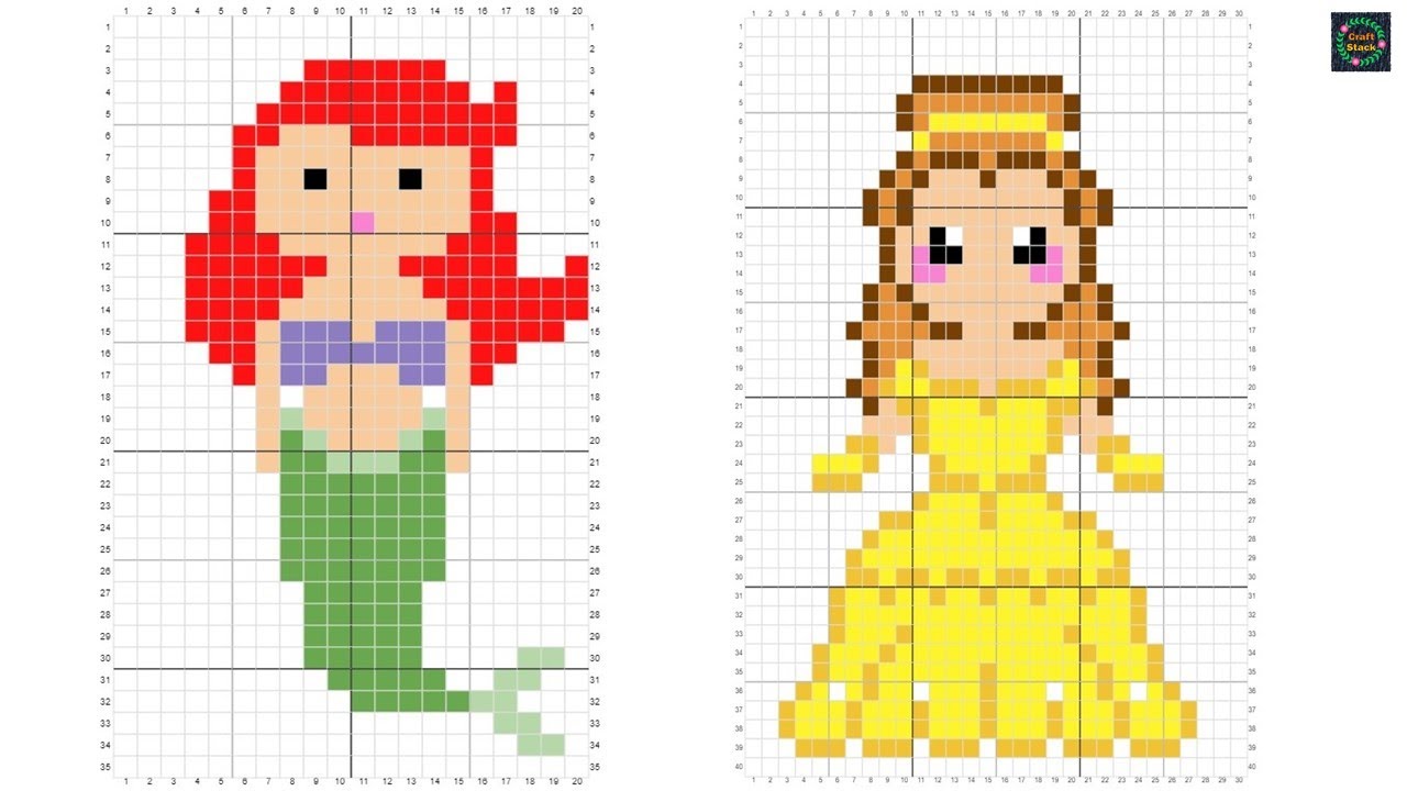 Disney Princess Cross Stitch Patterns | 20 Different Princess Designs | Craft Stack