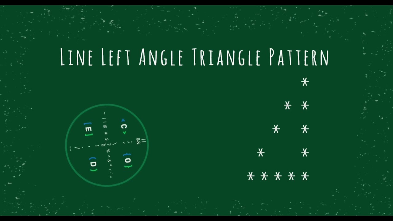68 Line/Hollow Left Angle Triangle Pattern without any pre-defined method using while loop in Python