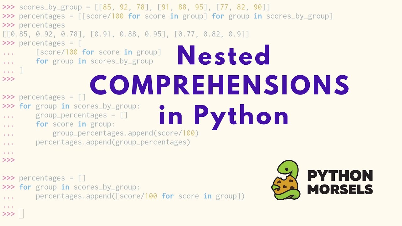 Nested list comprehensions