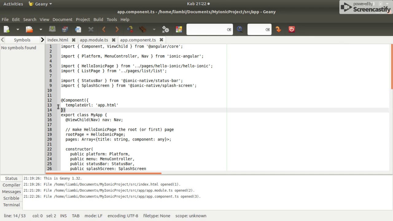 Ionic 3 Tutorial (Part 3) - Project Structure