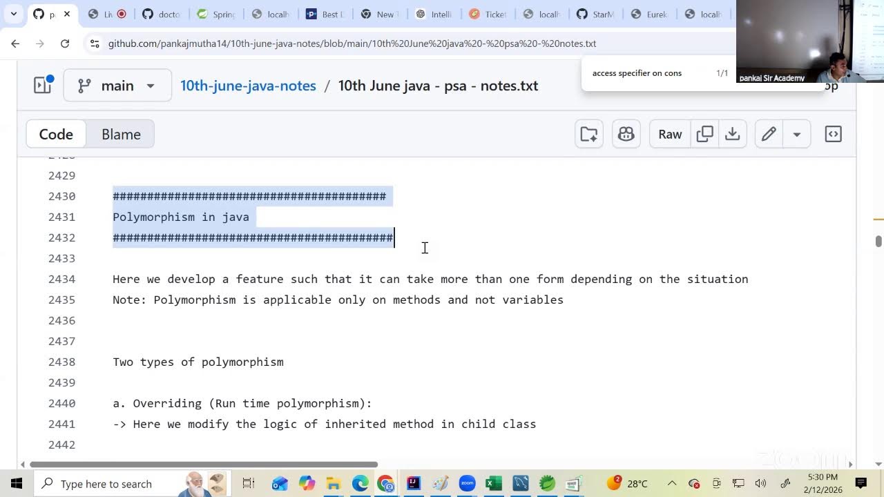Core java Session 14 - Jan 15th Batch