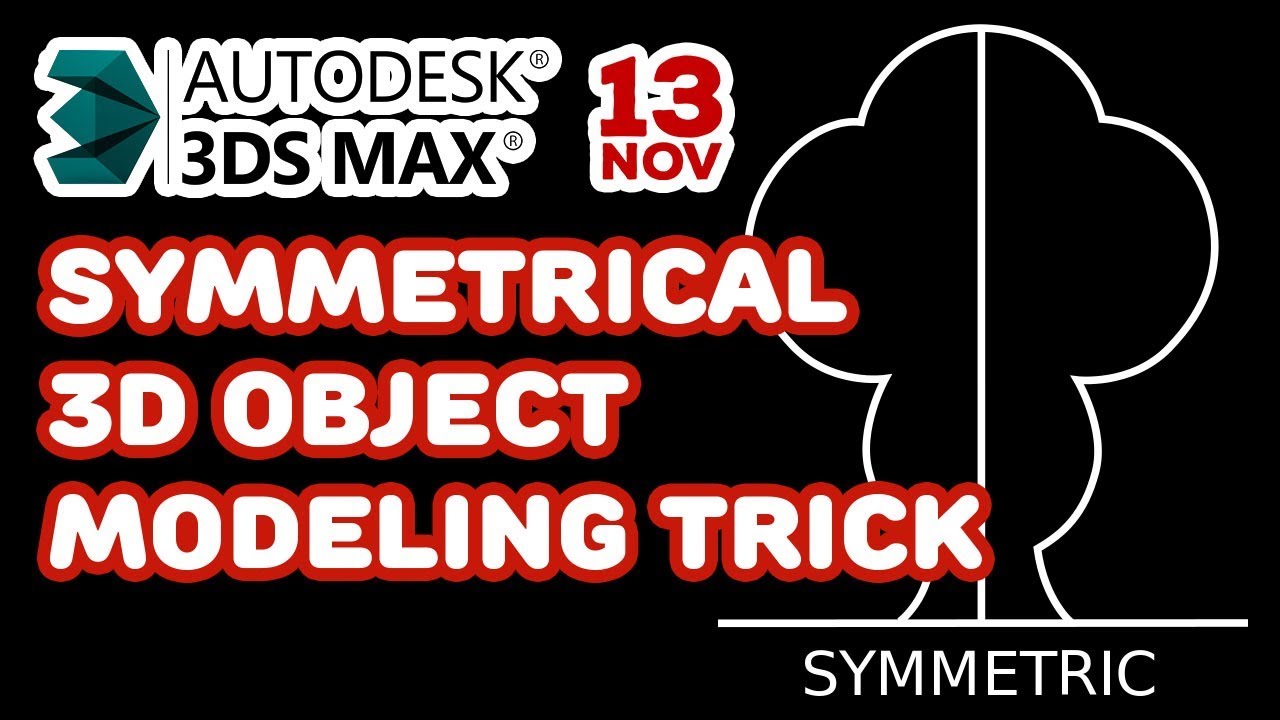 Symmetrical 3d object modeling trick