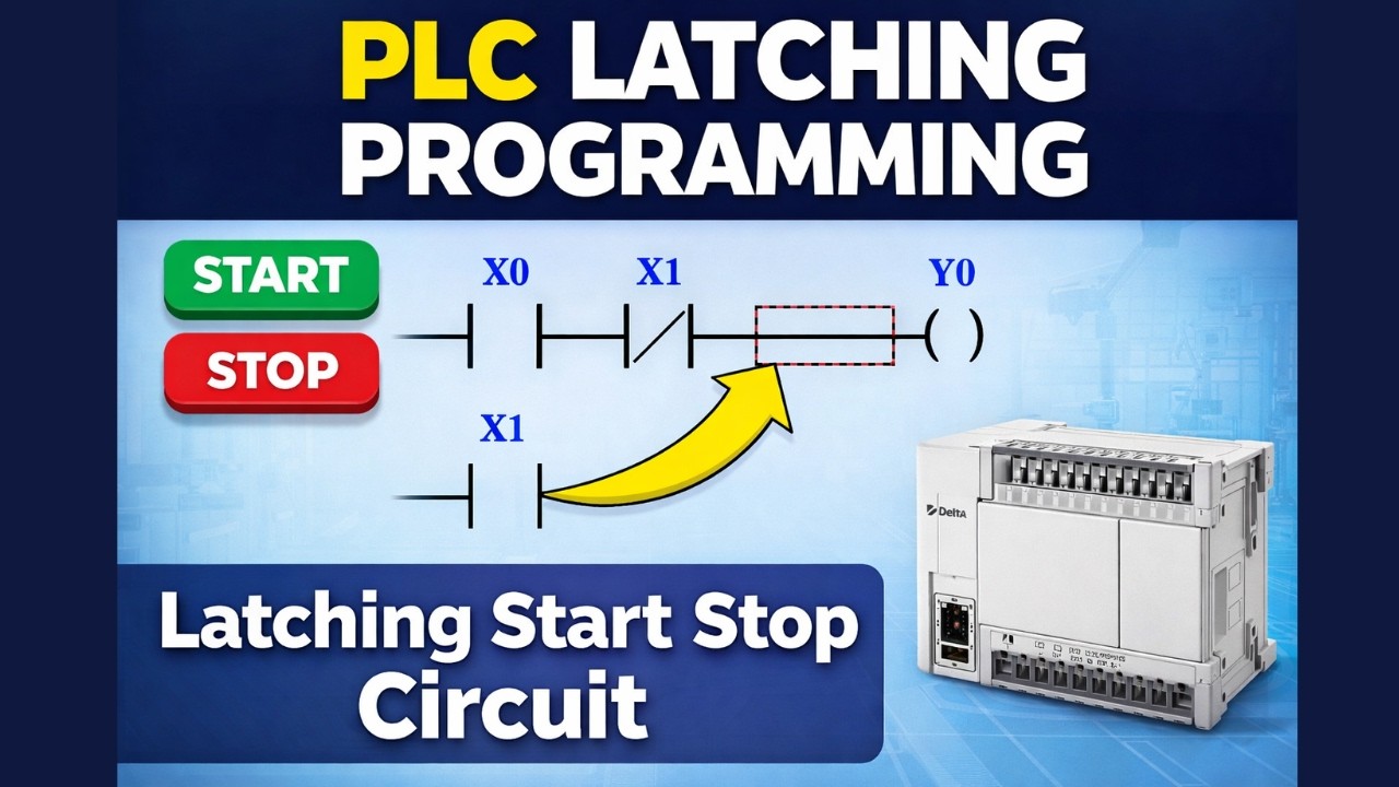 PLC Latching Programming in Delta ISPSoft | Start Stop Circuit Explained