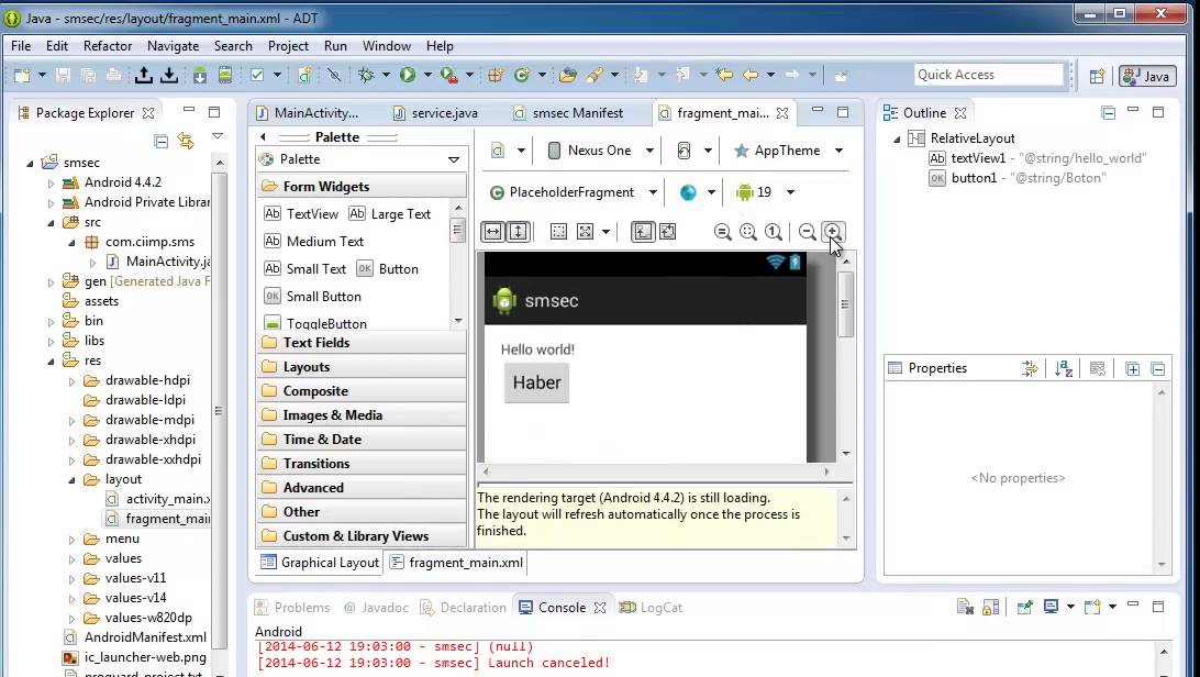 Tutorial SEND / ENVIAR SMS BUTTON / BOTON ECLIPSE ANDROID