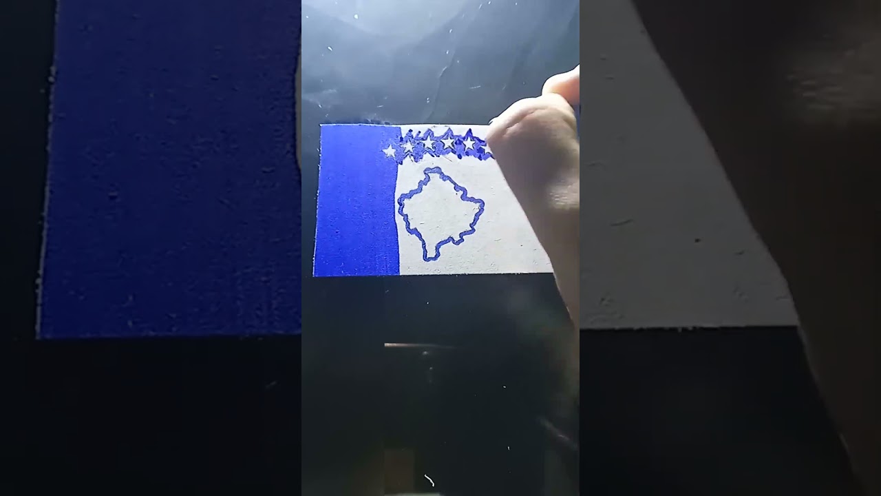 #shorts Kosovo flag 🇽🇰 #art #painting #timelapseart #flagdrawing #drawing #video #viral next?