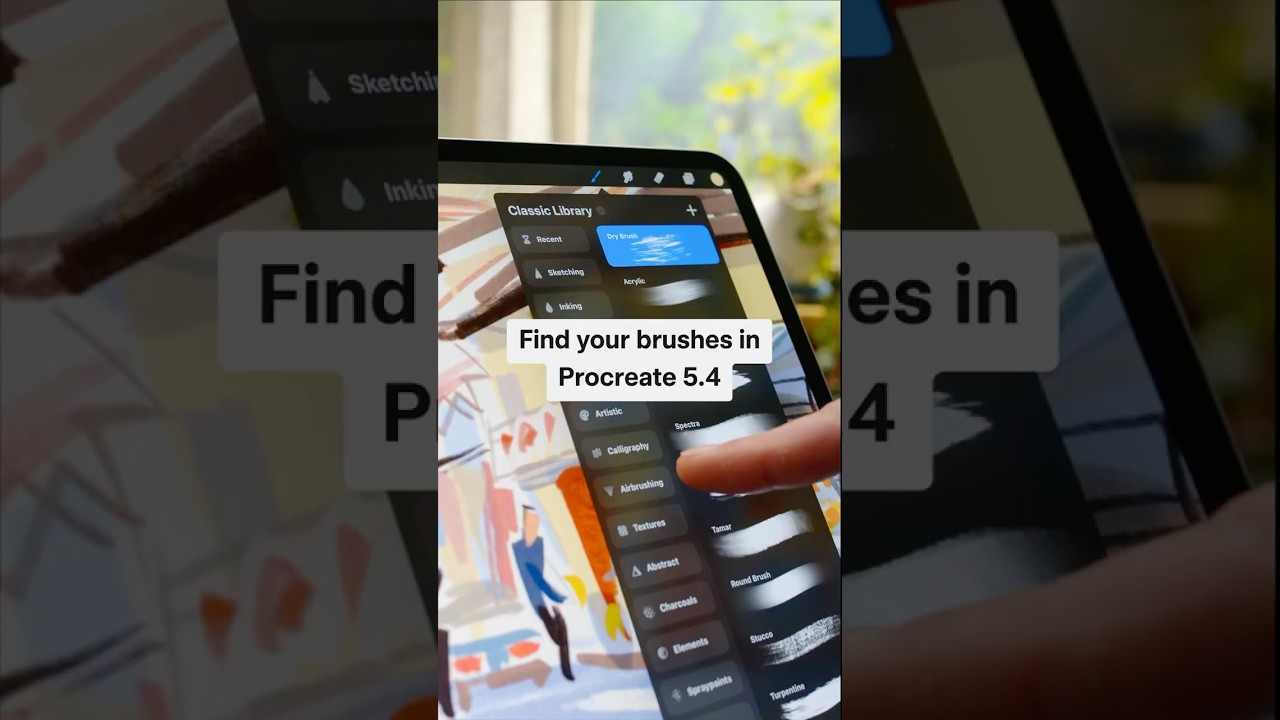 Find your brushes in Procreate 5.4