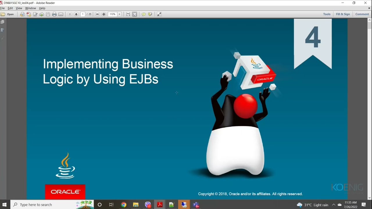 Learn Developing Applications for the Java EE 7 Platform Ed 1 online | Koenig Solutions