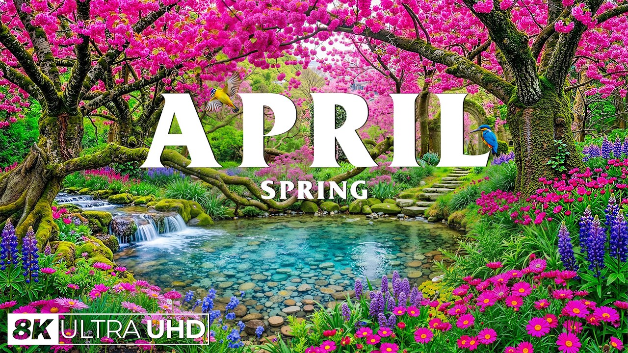 April 2026 – Spring Flowers 4K 🌸 Floral Wonderland, Cherry Blossoms and Peaceful Morning