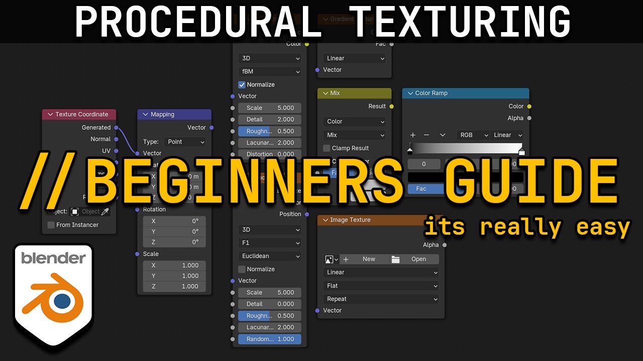 Beginners Guide To Texturing In Blender | How To Procedural Texture ANYTHING!