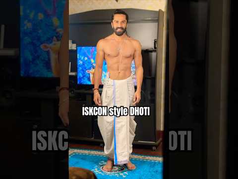 ISKCON style dhoti 1  #yt #youtube #shorts #youtubeshorts #tutorial #howtoweardhoti