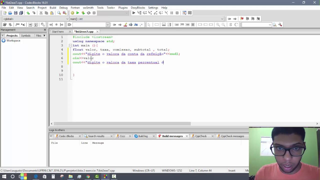 lista 2 (exercicios práticos.pdf) - exercicio 7