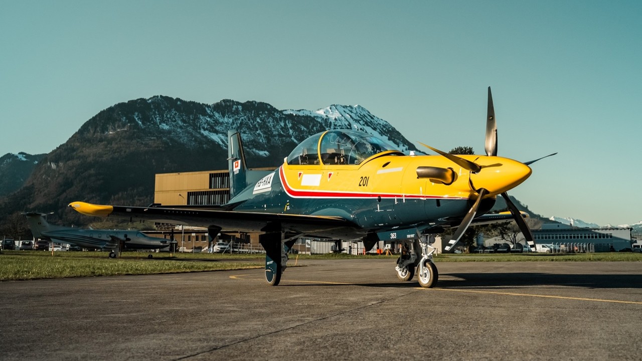 First production test flight of a RCAF CT-157 Siskin II (Pilatus PC-21) for FAcT program