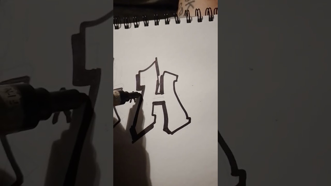 graffiti letter h