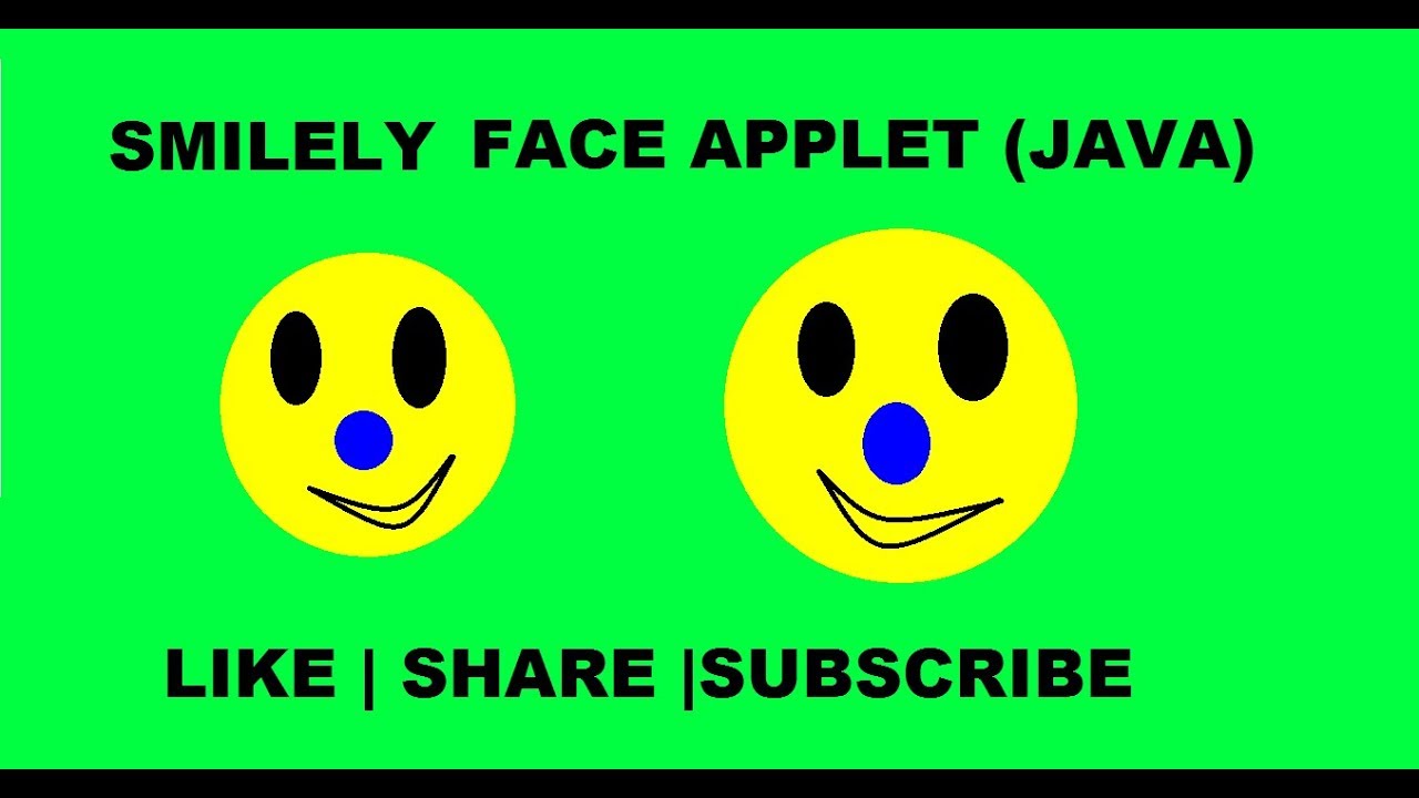 Create a Smiley Face  in  APPLET ( JAVA ) By #BKTutorial