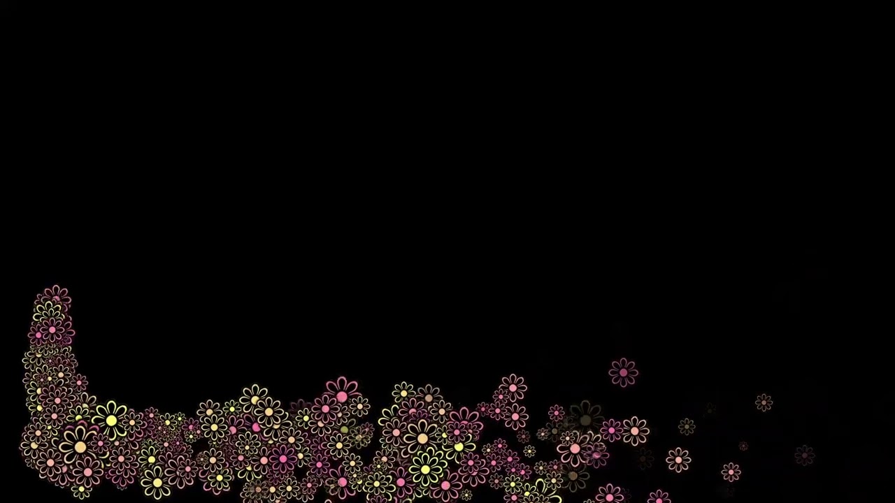 Free Stock Videos - abstract animated flowers particles forming a frame 2D animation