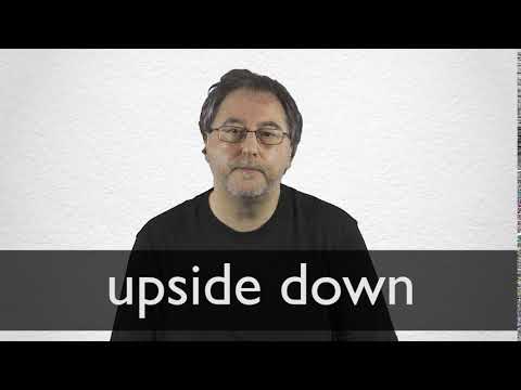 UPSIDE DOWN 释义 | 柯林斯英语词典