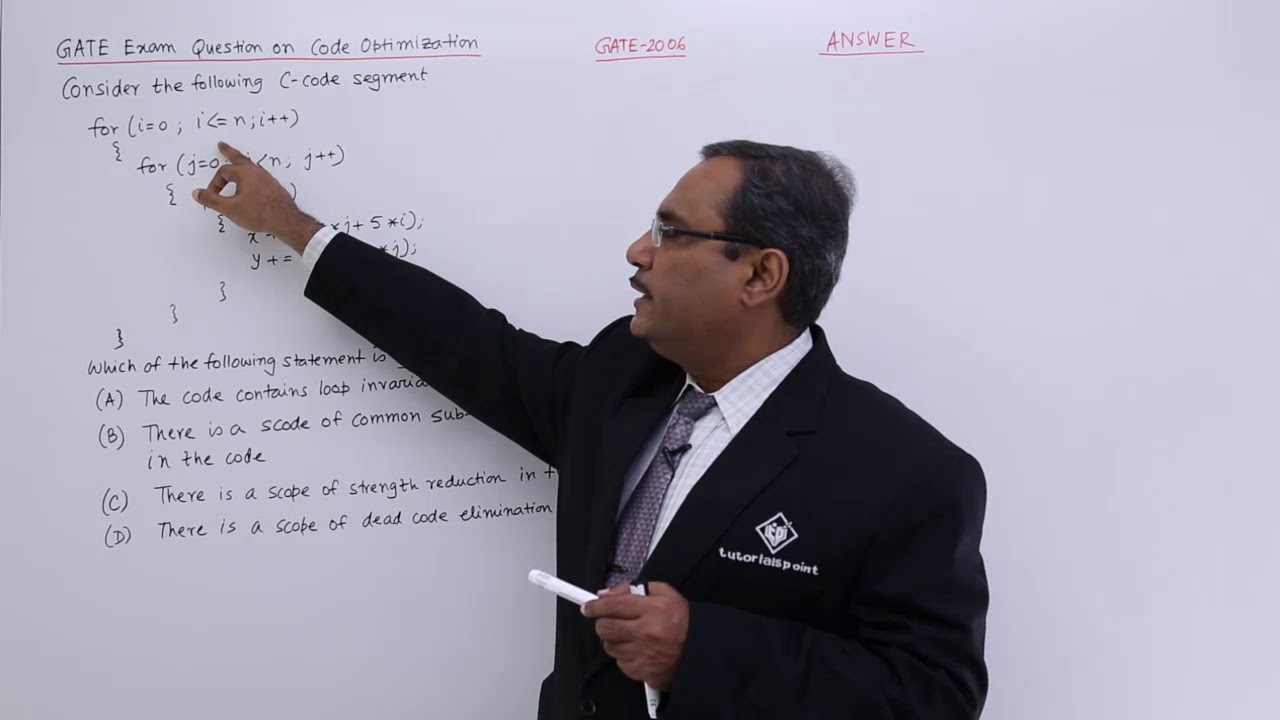 Code Optimization - GATE Exercise 2