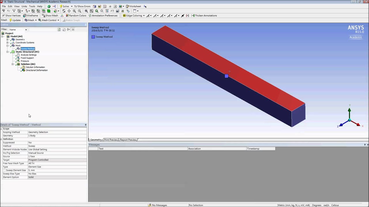 Section 9-3 Convergence Study of 3D Solid Elements
