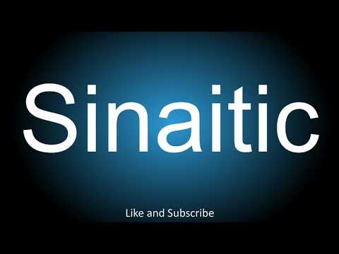 How to correctly pronounce - Sinaitic.