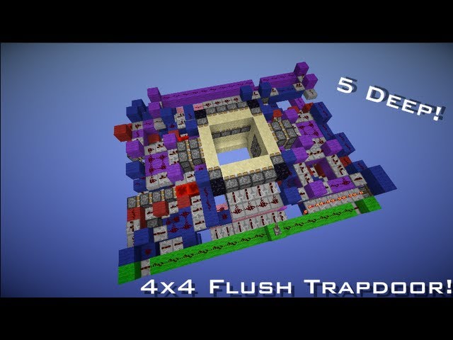 4x4 Flush/Hidden Trapdoor [Fast and sync!] Minecraft Map