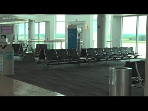 Fewer travelers at the Columbia airport