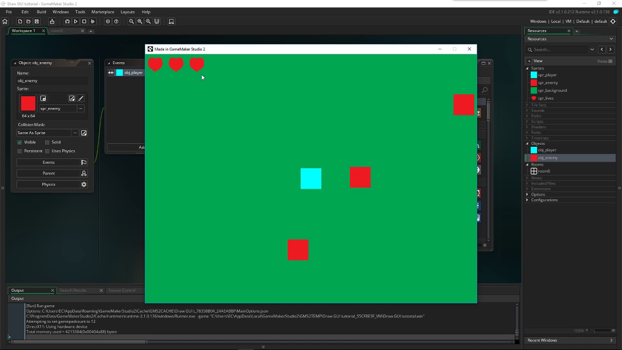 GMS - DND - draw GUI basic
