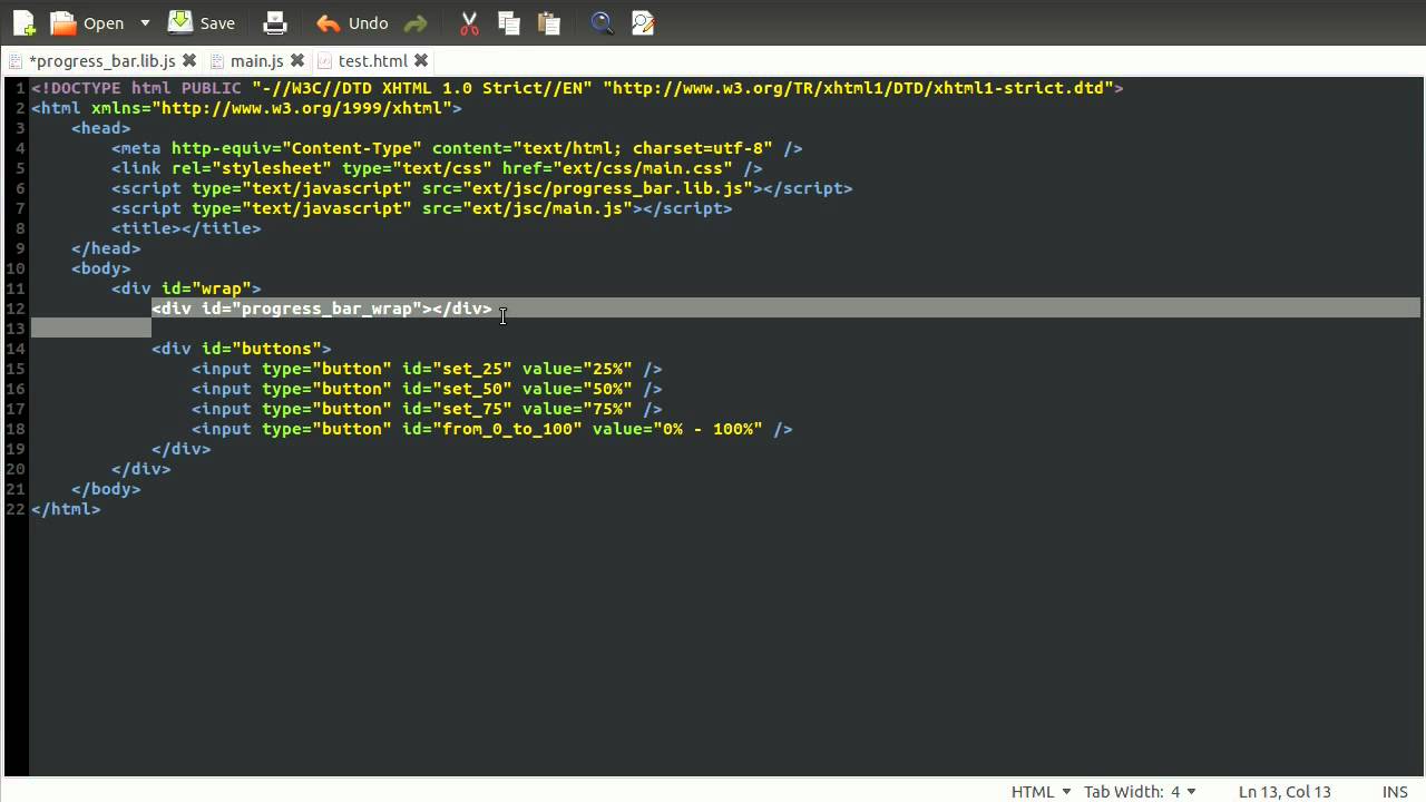JavaScript Tutorial: Simple Progress Bar [part 01]