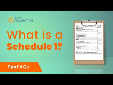 What is a Schedule 1? - TaxFAQs