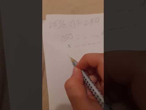 easy metod to solve 25% of 250
