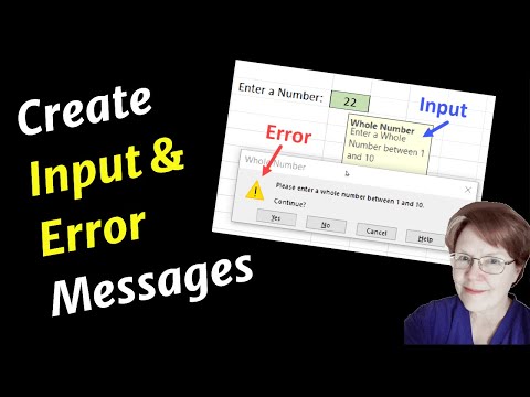 Prevent Bad Entries - Show Input and Error Messages with Excel Data Validation