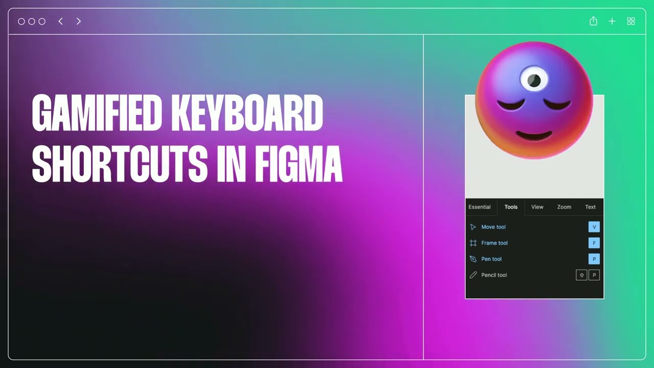 Gamified keyboard shortcuts in Figma
