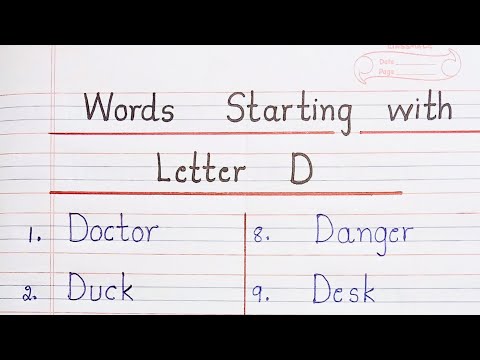 Words Starting with Letter D