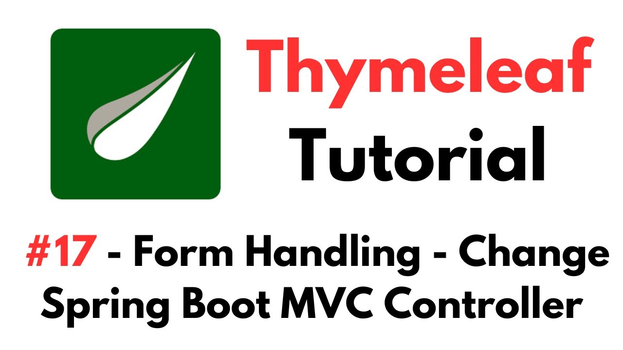 Thymeleaf Tutorial: #17 Form Handling - Create Handler Method to Return Register Page