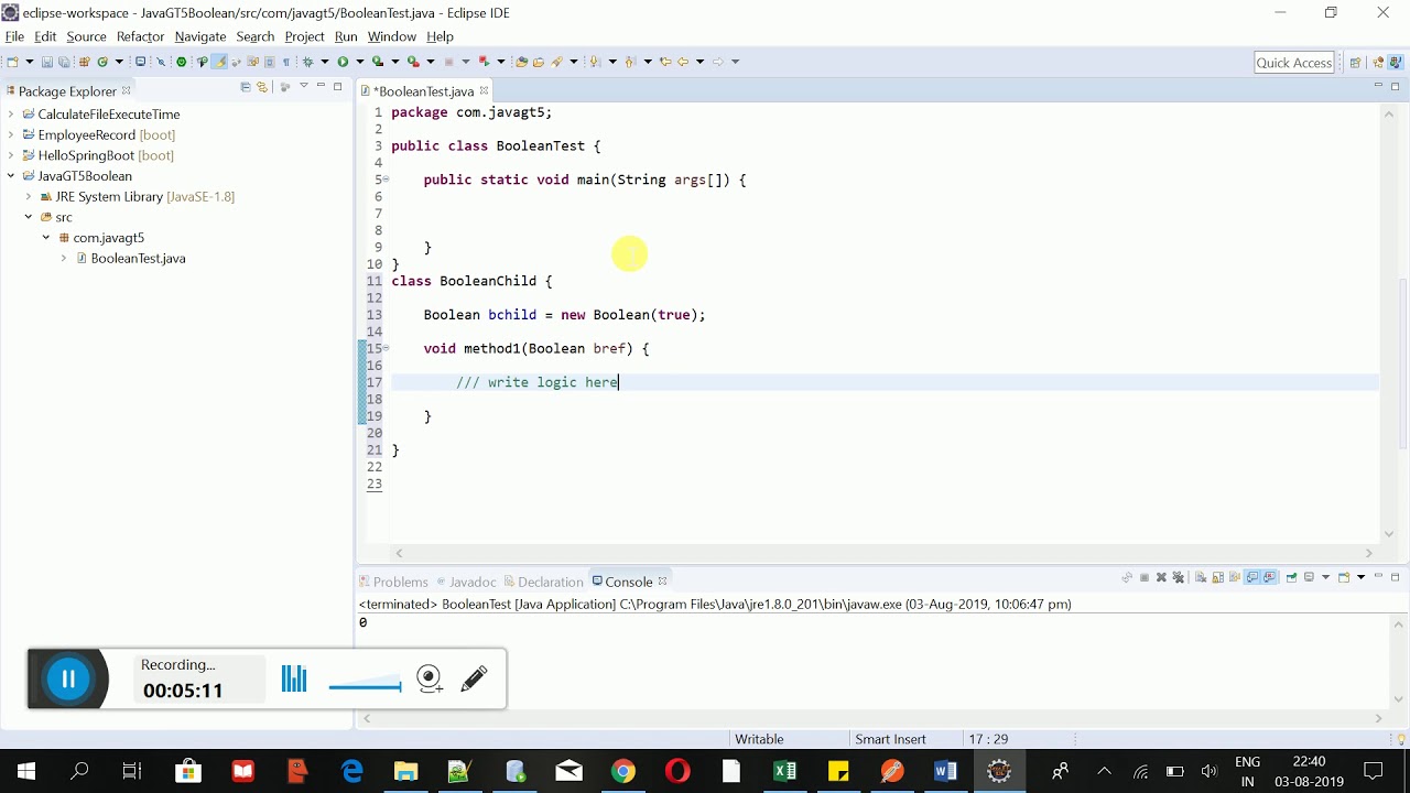 Java.Lang Package Boolean class compareTO(Boolean b)