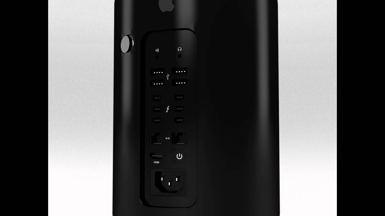 3D Model of the Apple Mac Pro 2013 version