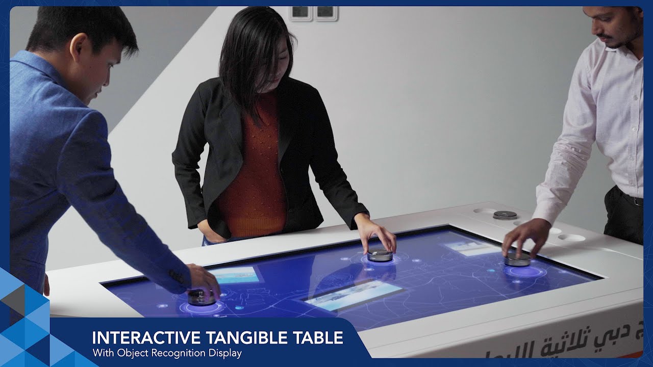 Interactive Tangible Table with Object Recognition Display | TAKELEAP