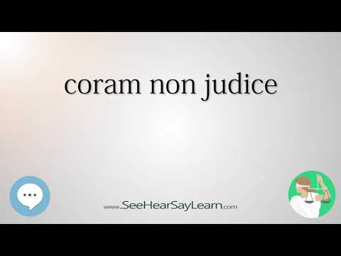coram non judice ๐