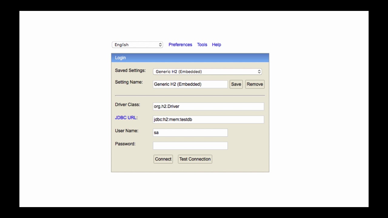 H2 In-Memory Database & Database Console - 1 - Introduction